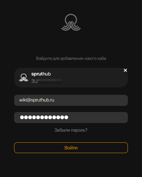 Первоначальная настройка Sprut.hub — Sprut.hub Wiki
